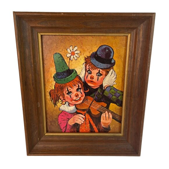 Winde Fine Prints | Art | Vintage Winde Clowns Print Kitsch Big Eye ...